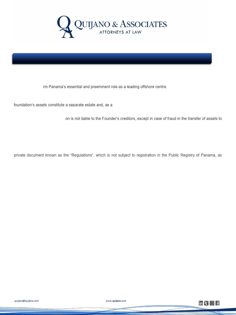 Panama Private Interest Foundation Overview | PDF | Taxes | Corporations