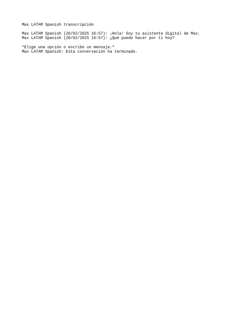 Max LATAM Spanish Transcript | PDF