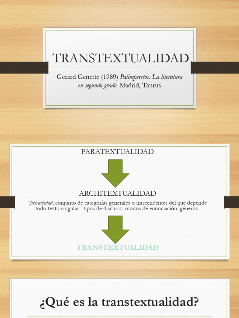 Tipos de Transtextualidad según Genette | PDF | Parodia | Teoría literaria