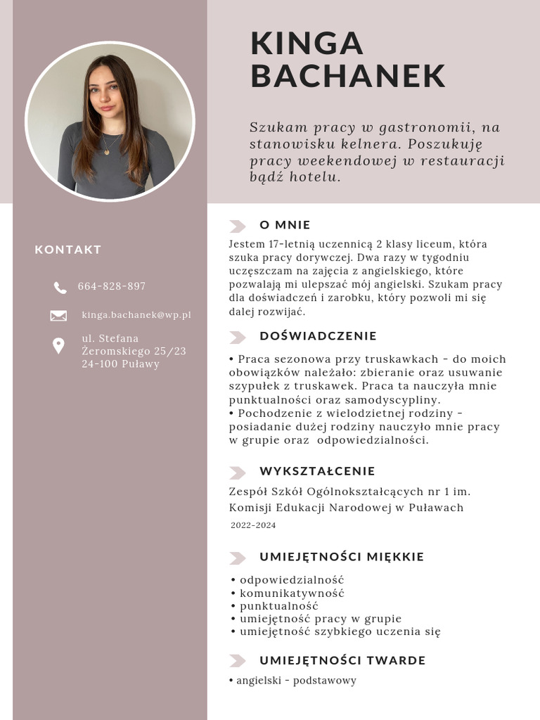 White Simple Student CV Resume | PDF