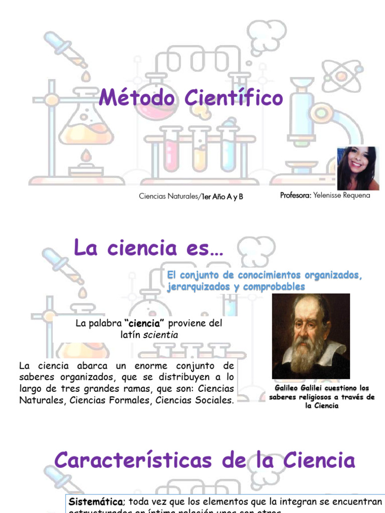 Método Científico e Instrumentos de Laboratorio 1ER AÑO MS | PDF ...