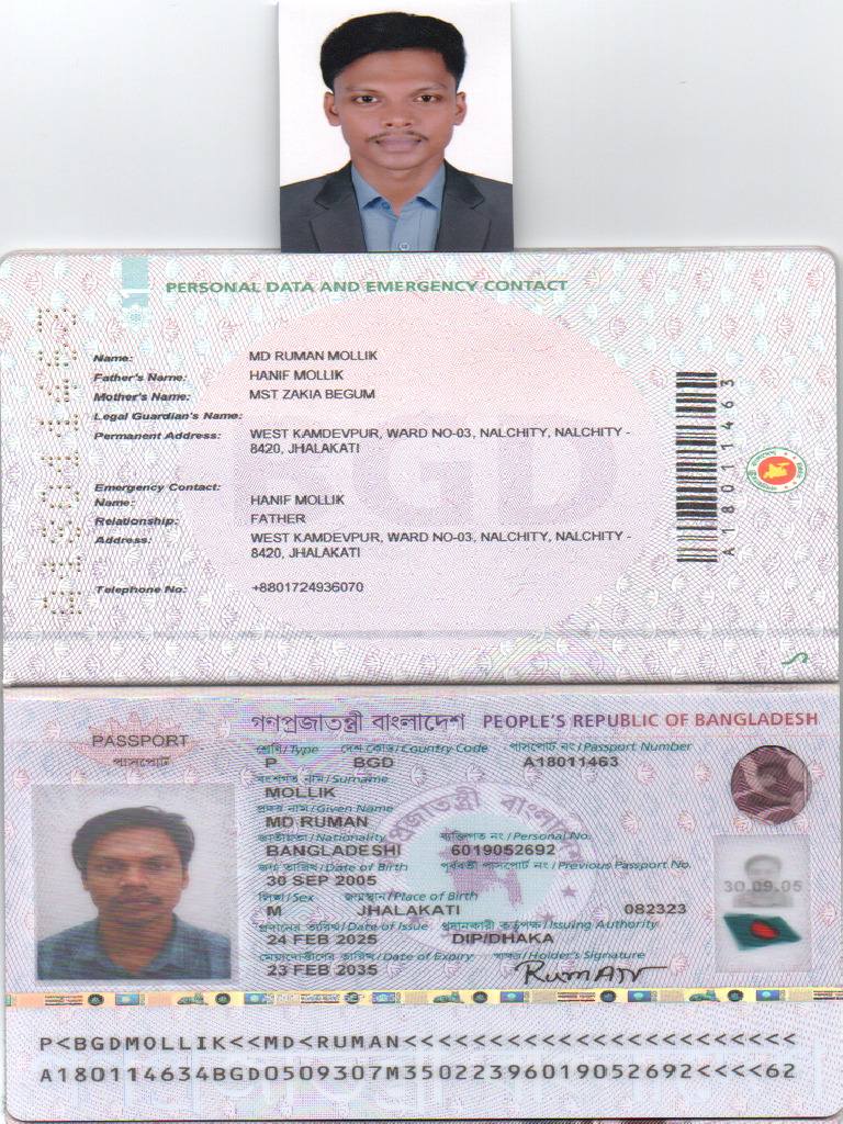 RUMAN_MOLLIK-1 | PDF | Travel Visa | Passport