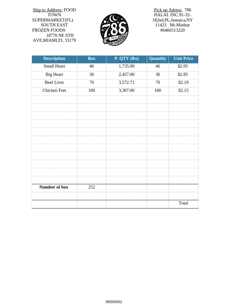 786-Peri Peri Invoice Template | PDF | Supermarket | Foods