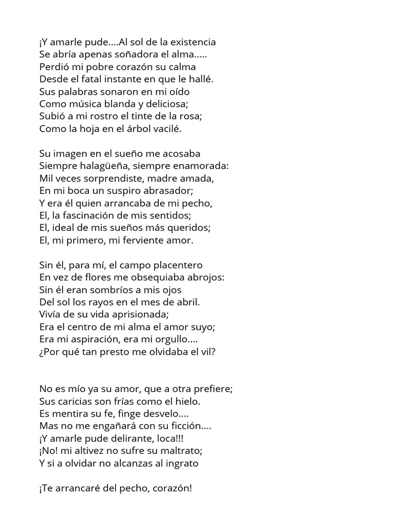 ¡Y Amarle Pude....Al Sol de La Existencia Se Abría Apenas Soñadora El ...