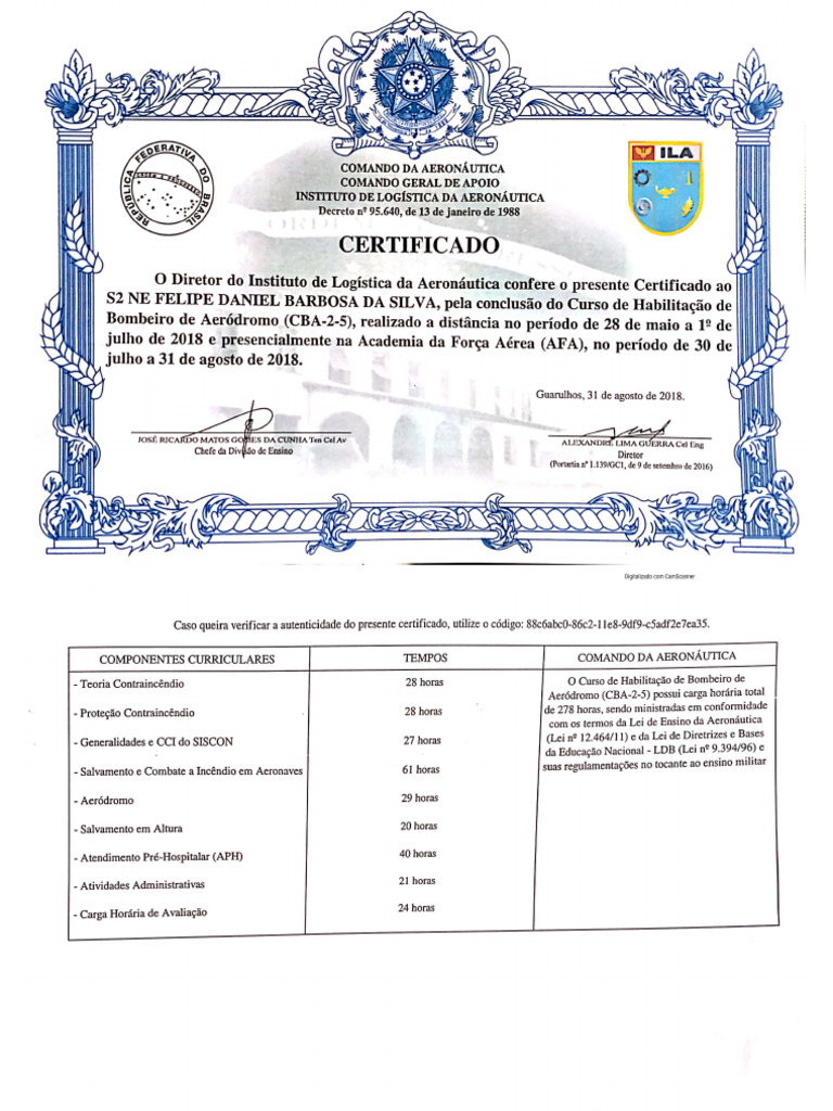Certificado Cba2 | PDF