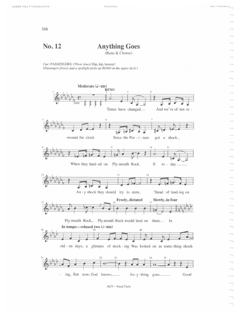 Anything Goes (Callback) | PDF