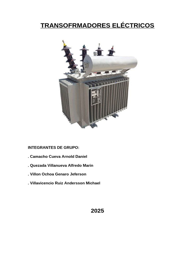 Fundamentos de Transformadores Eléctricos | PDF | Transformador ...