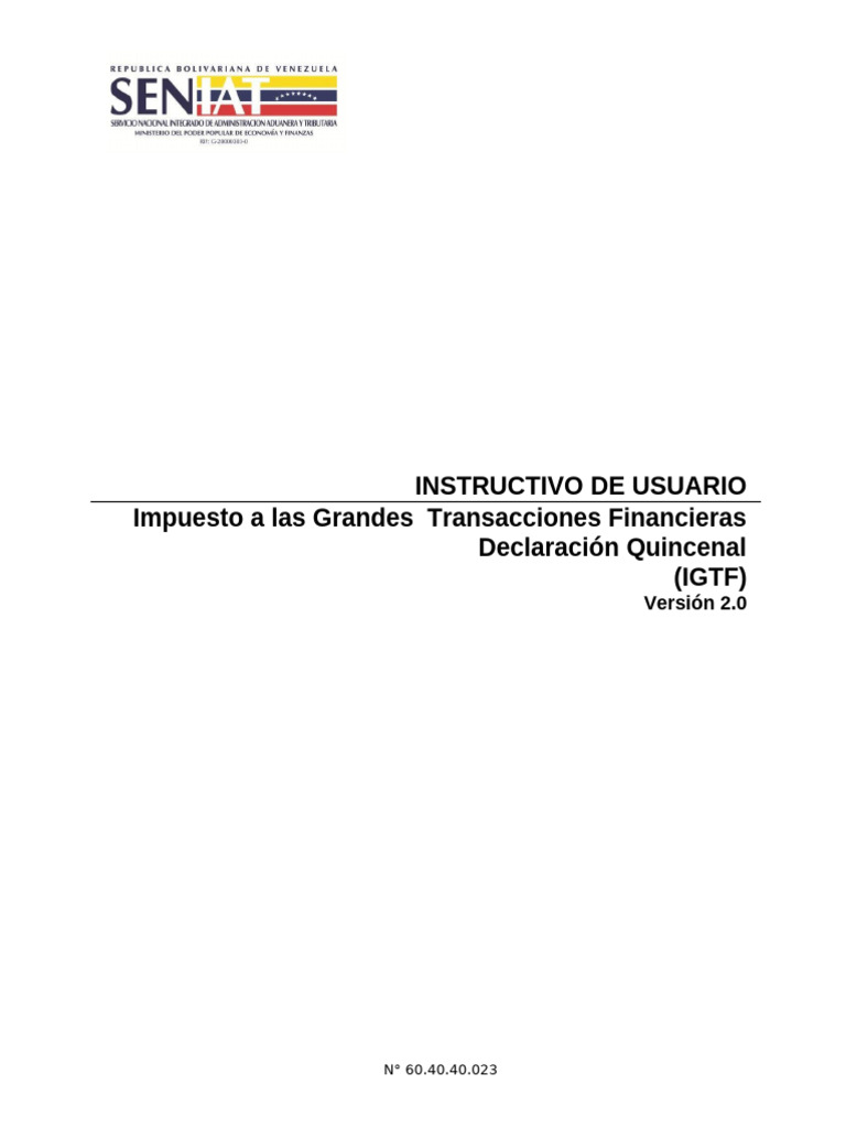 Iu - Igtf - Quincenal | PDF | Impuestos | Bancos