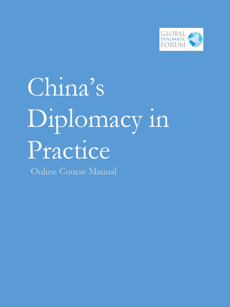 China's Diplomacy Nov | PDF | Diplomacy | Educational Technology
