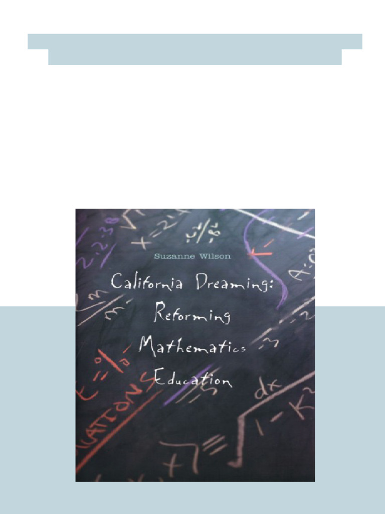 California Dreaming Reforming Mathematics Education 1st Edition Suzanne ...