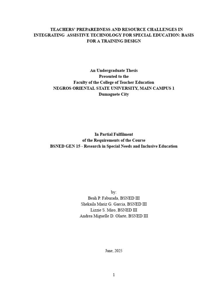 Group 1 Manuscript - Docx 8 | PDF | Hearing Aid | Teachers