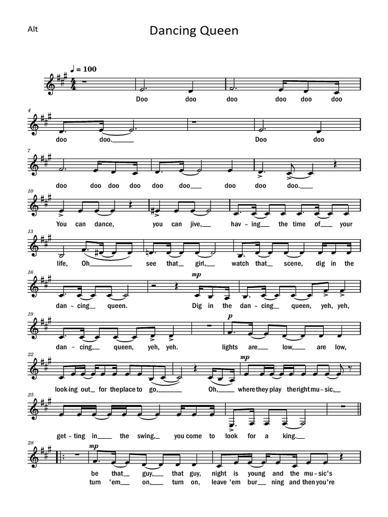 Dancing Queen - Alt | PDF