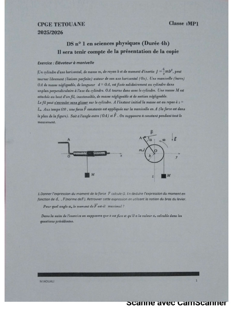 Correction Ds1 2026 Avec énoncé Pdf