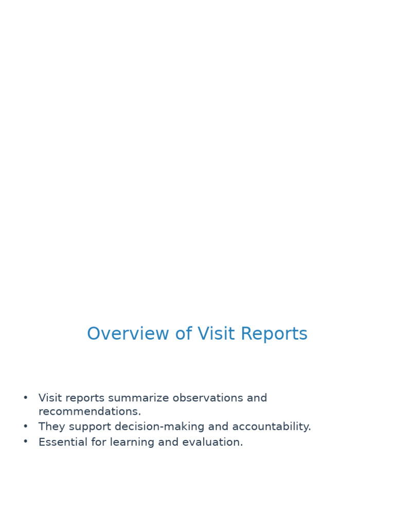 Combined Visit Reports Presentation | PDF