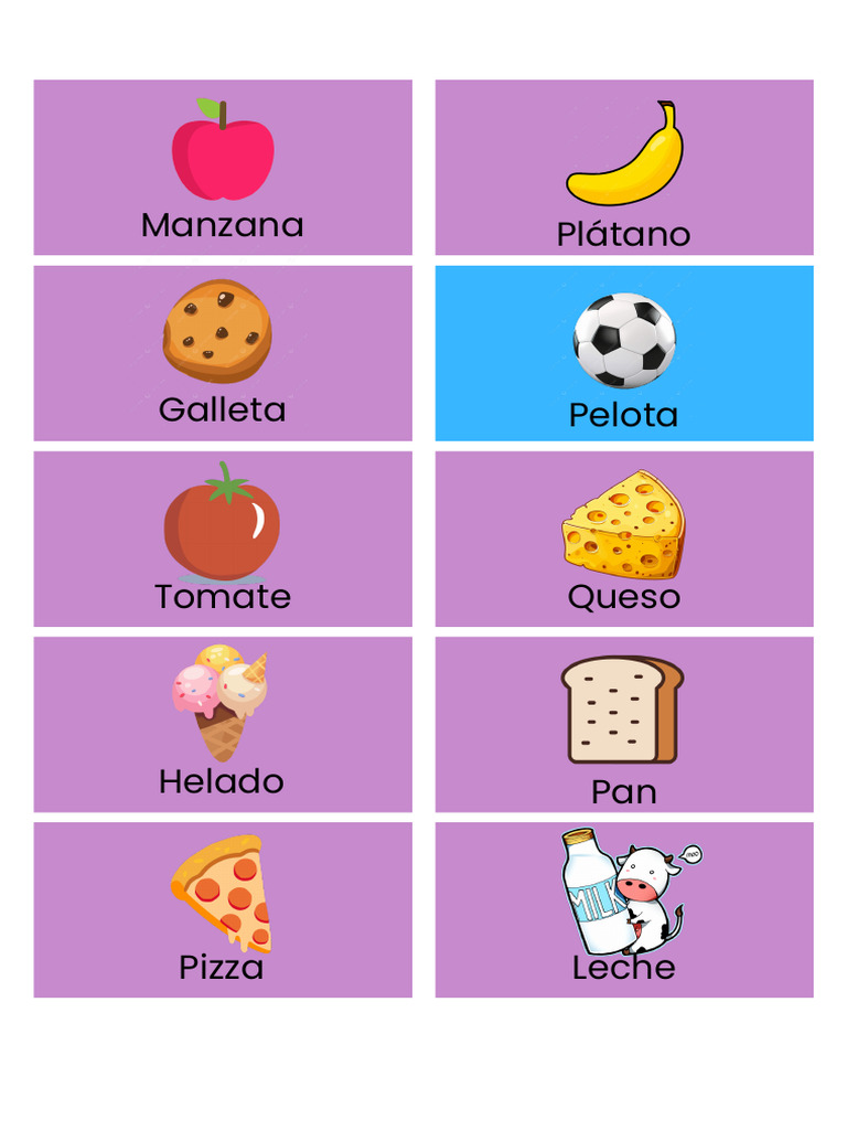 Manzana Plátano Pan Queso Leche Jugo Pizza Helado Chocolate Galleta ...