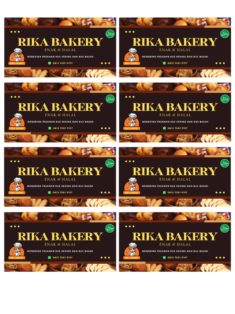 A4 - Print Out Stiker Rika Bakery | PDF
