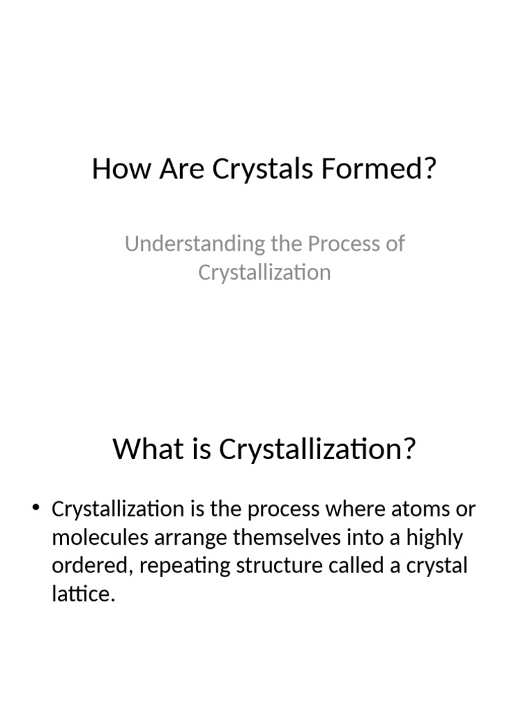 How Are Crystals Formed | PDF