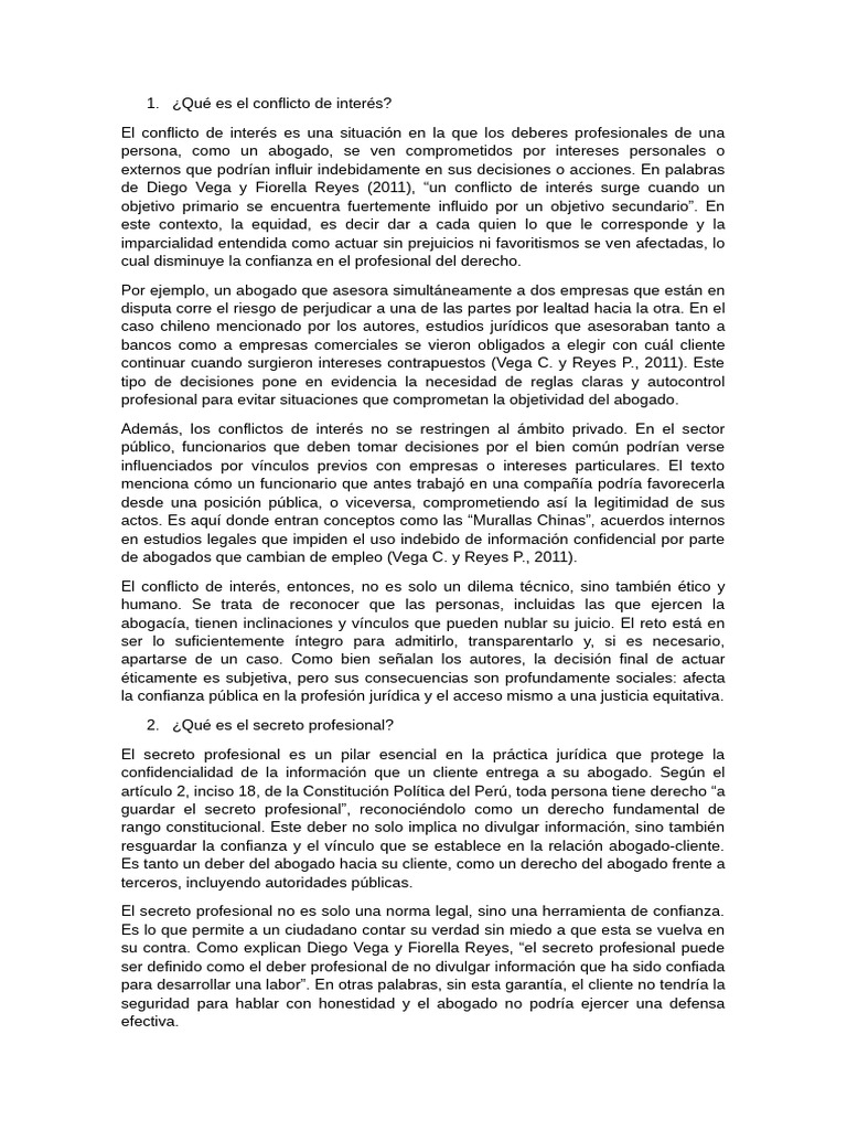 Conflictos de Interés en Abogacía | PDF | Violación | Justicia