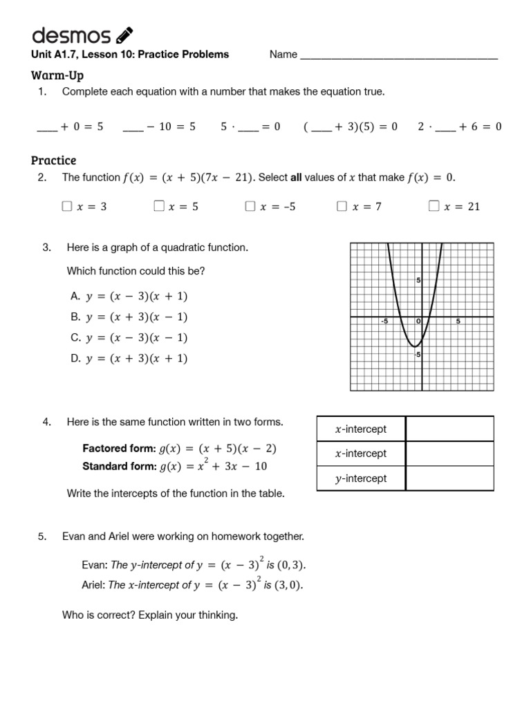 A1.7.10 Practice Problems | PDF | Function (Mathematics) | Mathematics