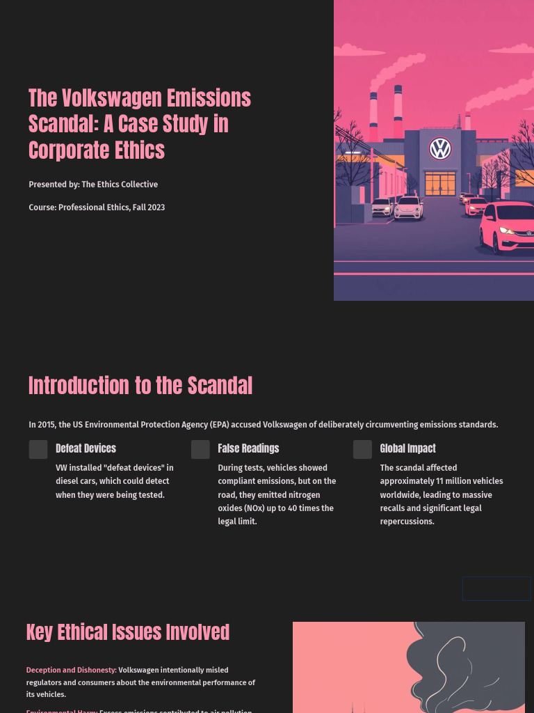 Volkswagen Emissions Scandal Analysis | PDF