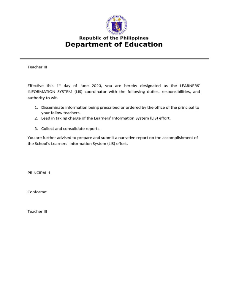 Designation Letter | PDF