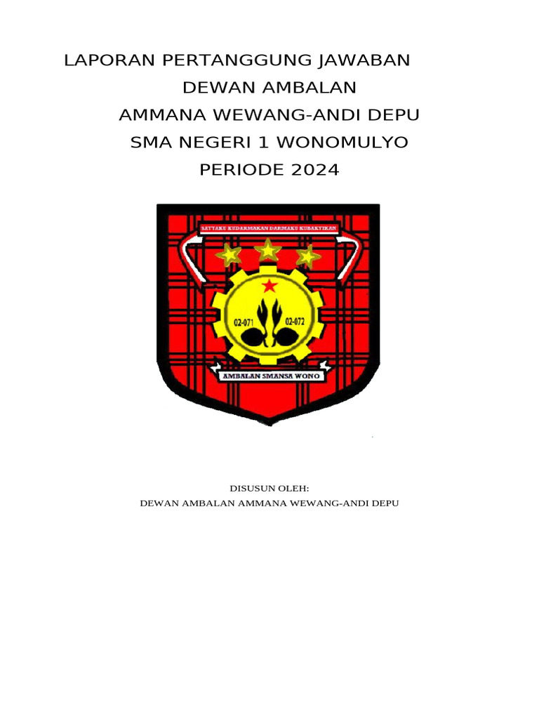 LPJ Dewan Ambalan Ammana Wewang 2024 | PDF