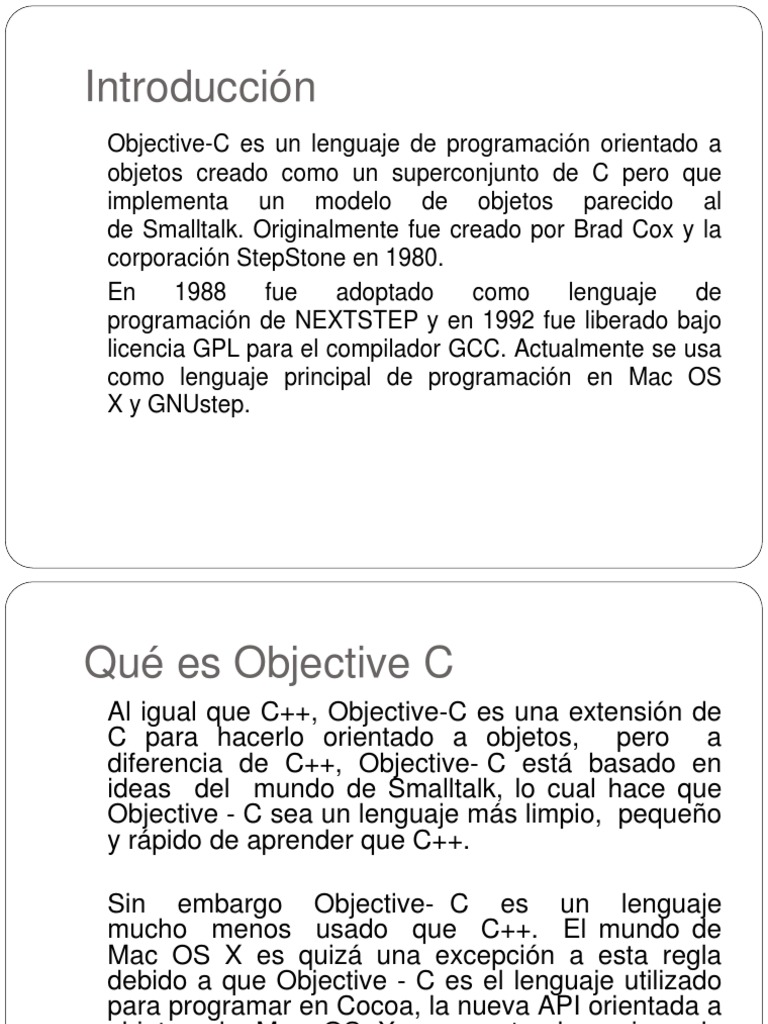 Objective C | PDF | C objetivo | Objeto (informática)