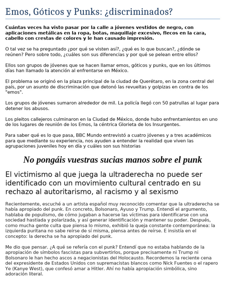 Emos | PDF | Política de extrema derecha