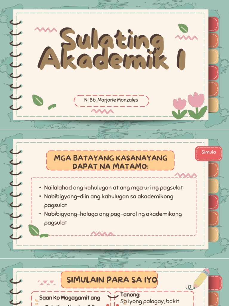 Sulating Akademik 1 | PDF