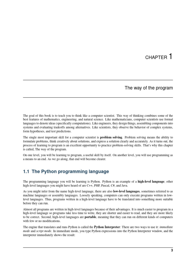 Chapter1 Python Interpreter and Program Errors | PDF | Programming ...
