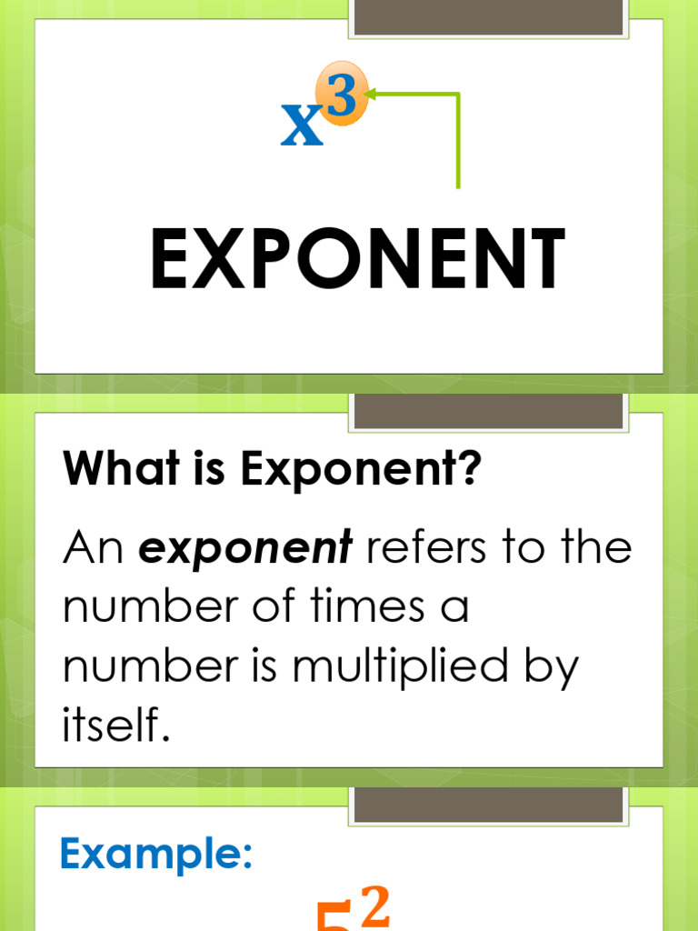 6 Laws of Exponent ADM | PDF
