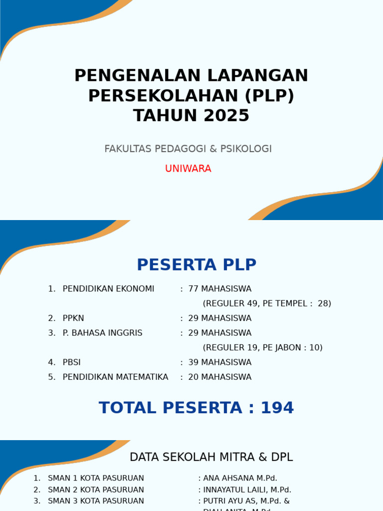 Presentasi Plp 2025_dpl | PDF