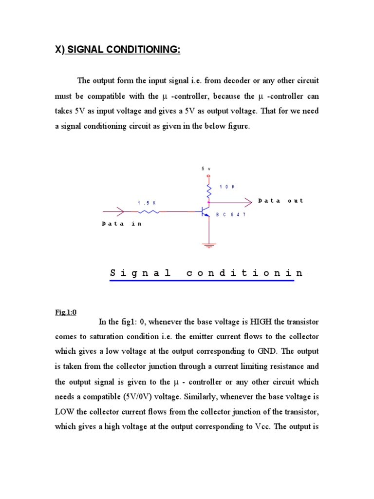 Signal Conditioning Circuit | PDF | Electronic Circuits | Transistor