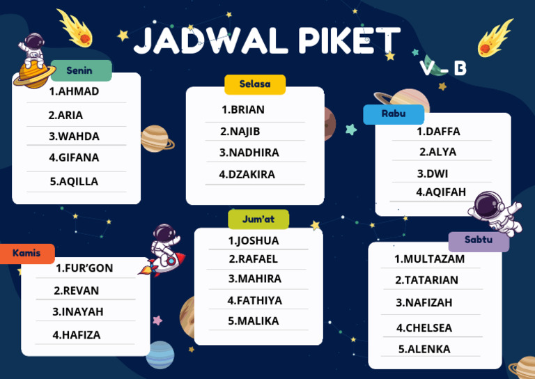 Jadwal Pelajaran Kelas Lucu Estetik Krem Coklat Hijau | PDF