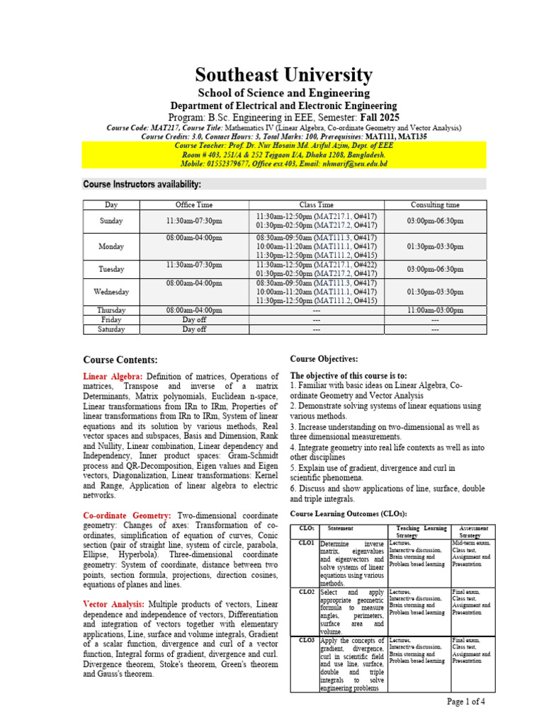 Obe Mat217 | PDF | Linear Map | Eigenvalues And Eigenvectors