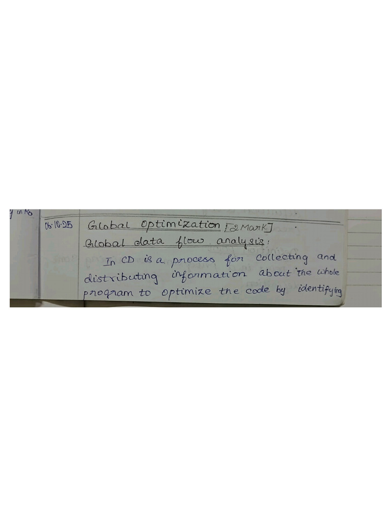 CD - Global Data Flow Analysis | PDF