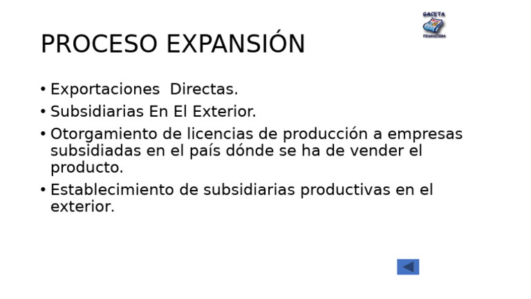 Proceso de Expansión Internacional | PDF