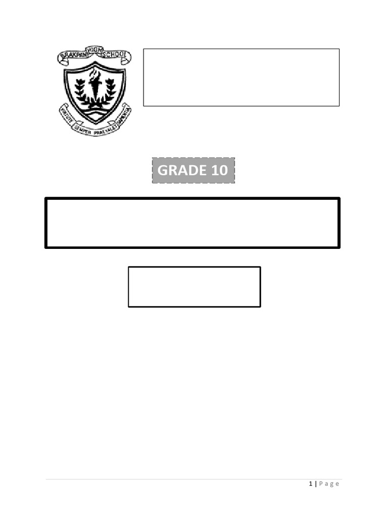 Grade 10 Paper 1 Final Examination 2024-1 | PDF | Electron | Speed