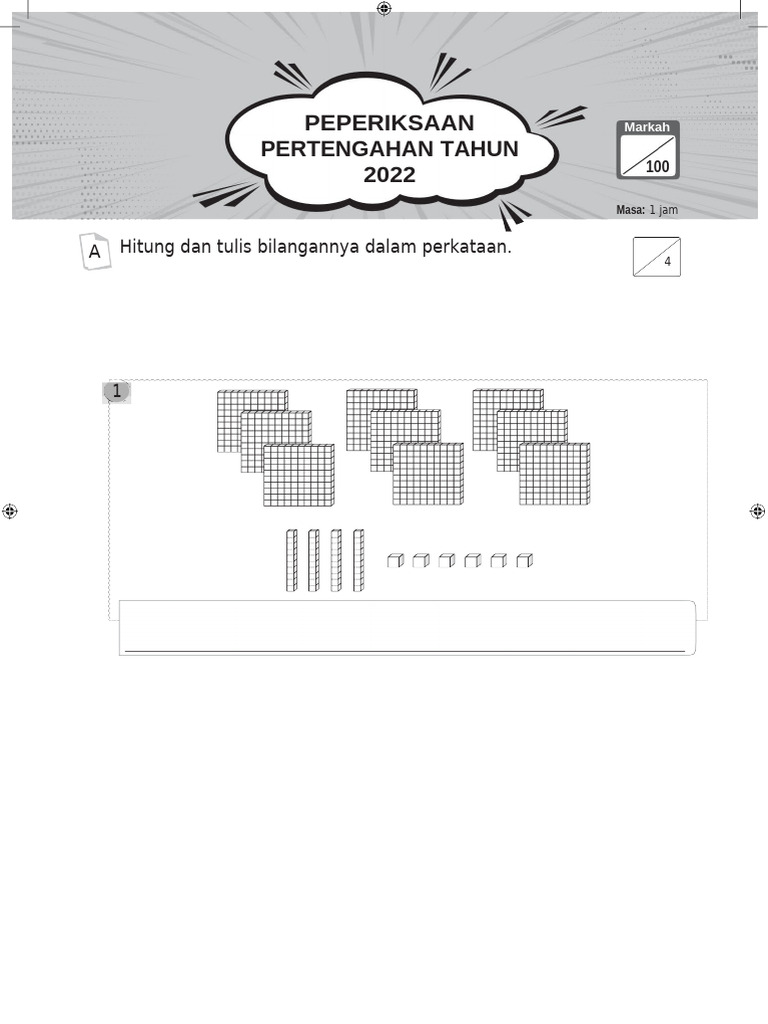 Latihan Matematik Peperiksaan Pertengahan Tahun | PDF