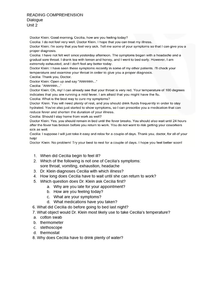 Unit 1. Dialogue | PDF