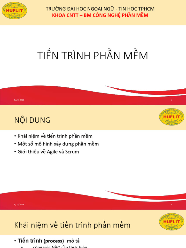 Tuan 1 TienTrinhPhanMem | PDF
