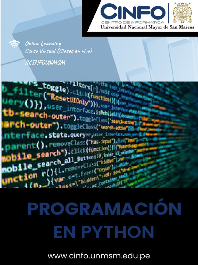 Brochure Programación en Python 2025 Unmsm | PDF | Python (lenguaje de programación ...