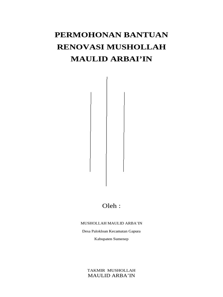 Permohonan Renovasi Mushollah Sumenep | PDF