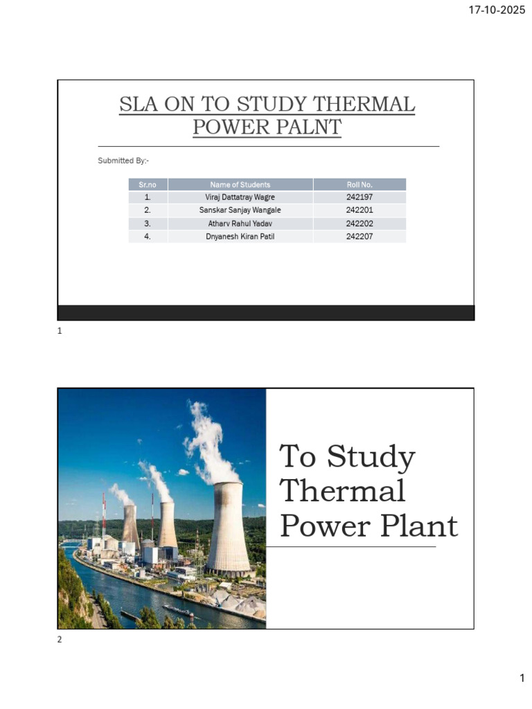 Overview of Thermal Power Plants | PDF | Boiler | Power Station