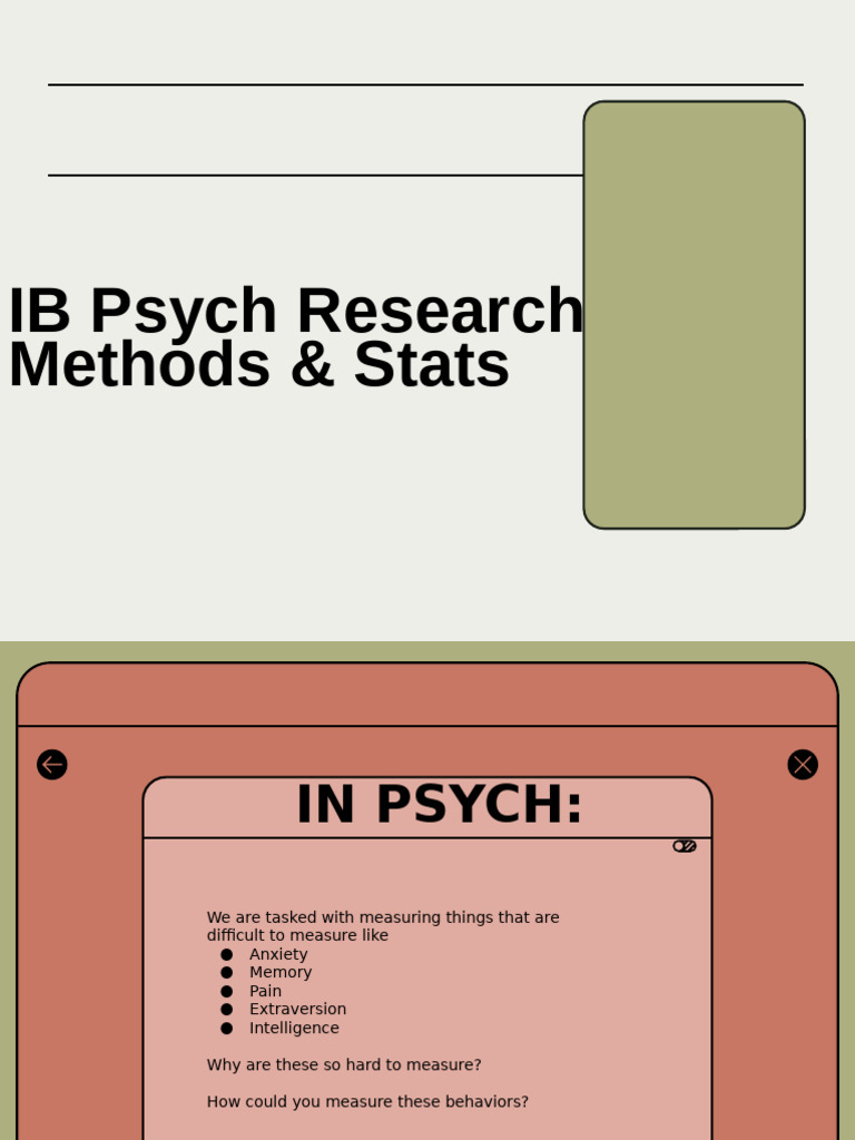 IB Psychology Research Methods Overview | PDF | Experiment | Bias