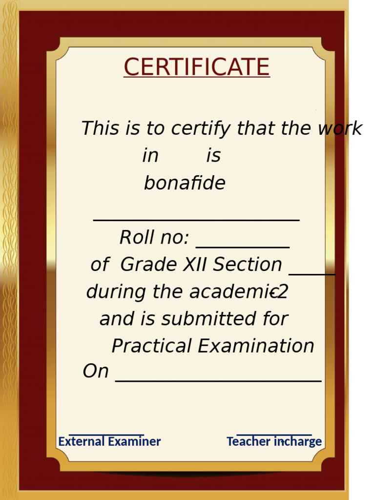 Physics - Certificate 25-26 | PDF