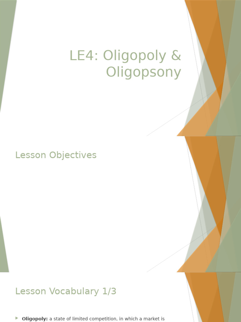 Understanding Oligopoly and Oligopsony | PDF | Oligopoly | Profit ...