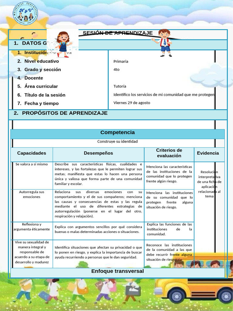4° Ses Tutoría - Identifico Los Servicios de Mi Comunidad Que Me ...