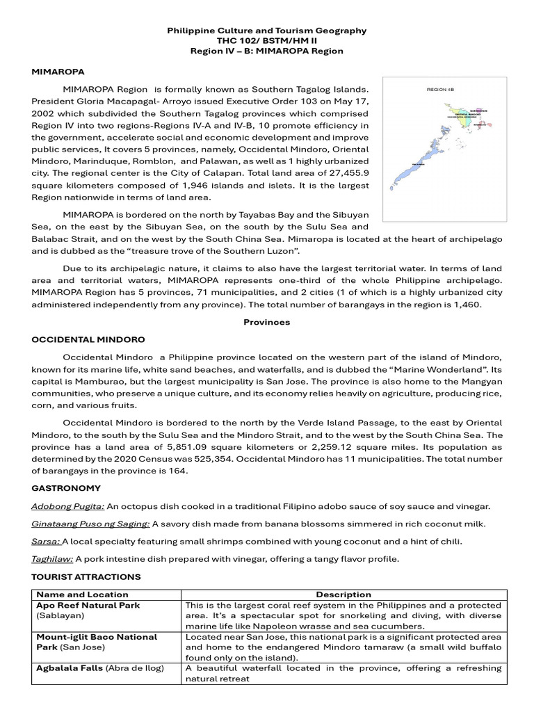 Region - IV-B - MIMAROPA Iuhh To Get The Tower Then I | PDF | Cuisine ...