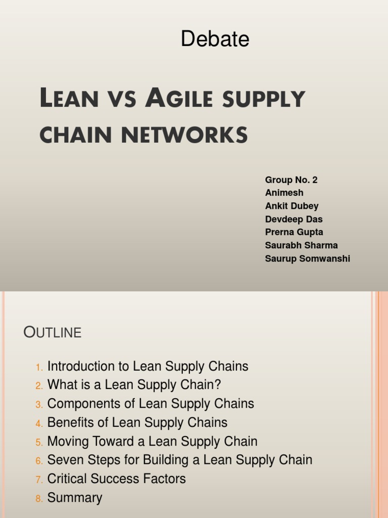 Implementing Lean Principles in Supply Chain Networks to Build ...
